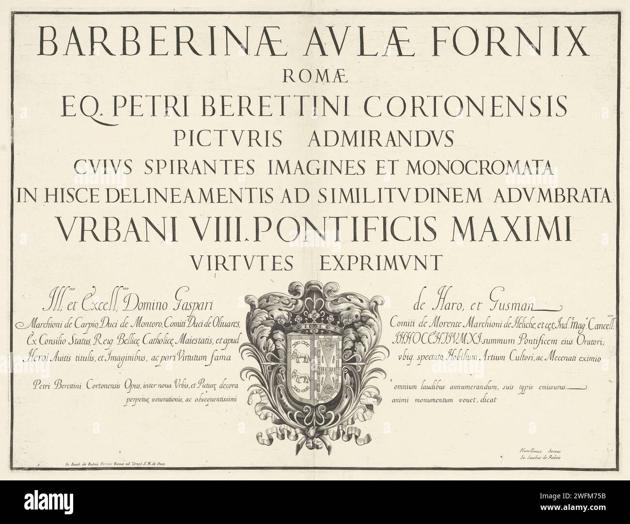 Title print with text and coat of arms, Anonymous, 1692 - 1762 print ...