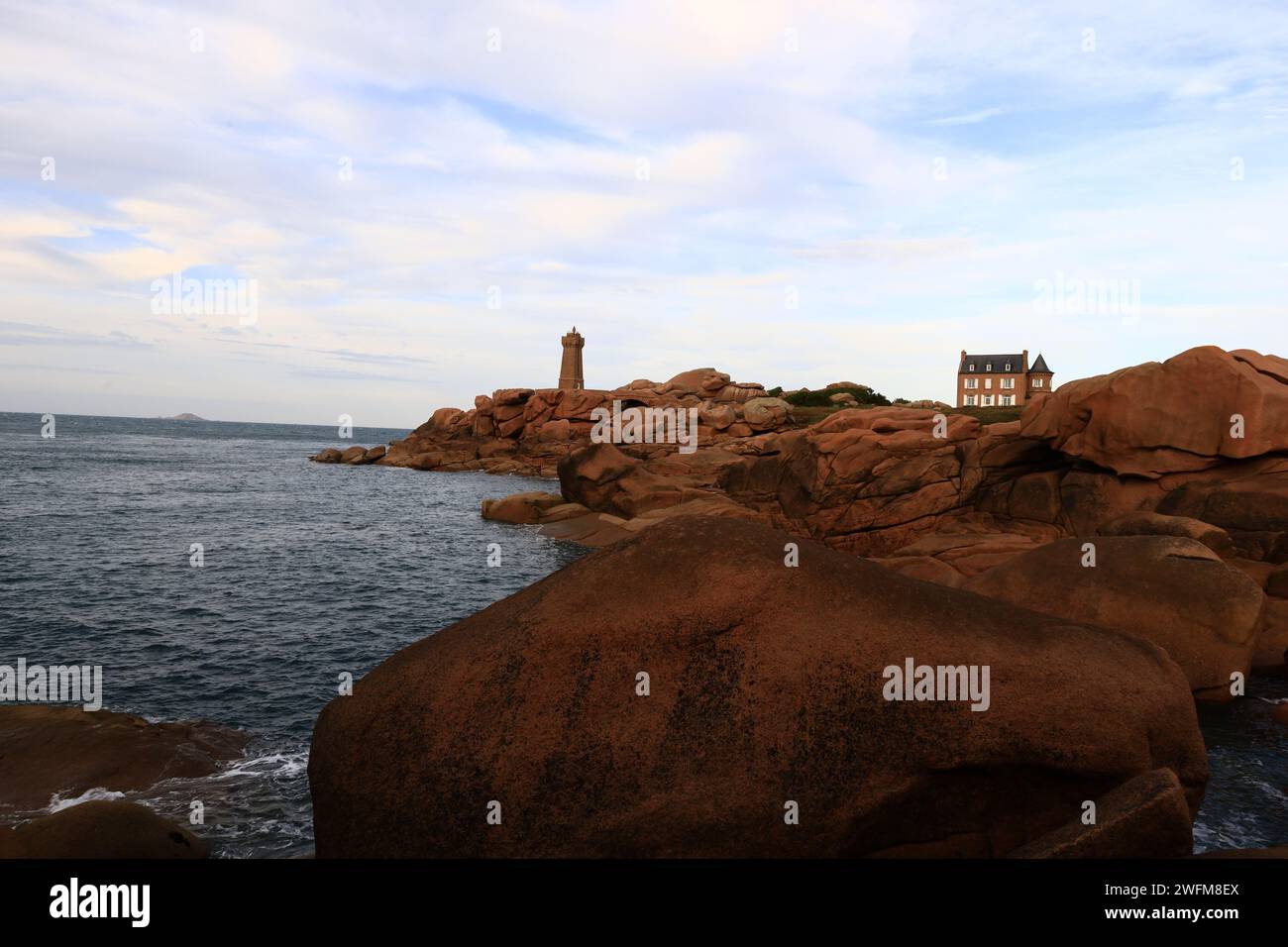 The Ploumanac'h Lighthouse is an active lighthouse in Côtes-d'Armor ...