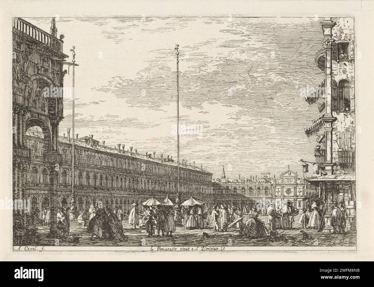 Piazza San Marco, Canaletto, 1707 - 1768 print View of Piazza San Marco ...
