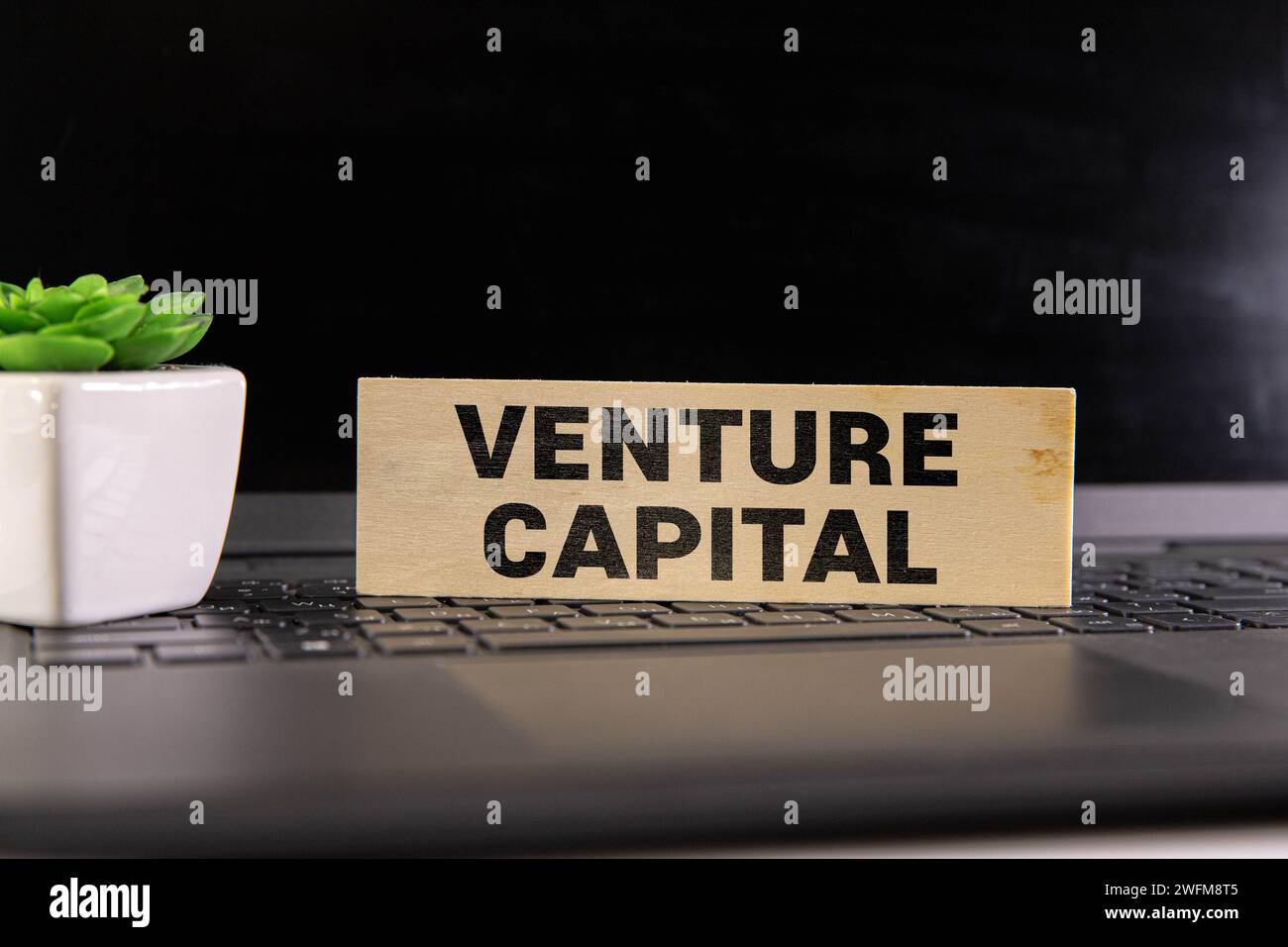 gray folder and financial charts. text venture capital Stock Photo - Alamy