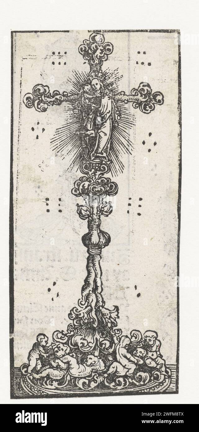 Cross with Maria with child, Lucas Cranach (I), 1509 - 1549 print Cross ...
