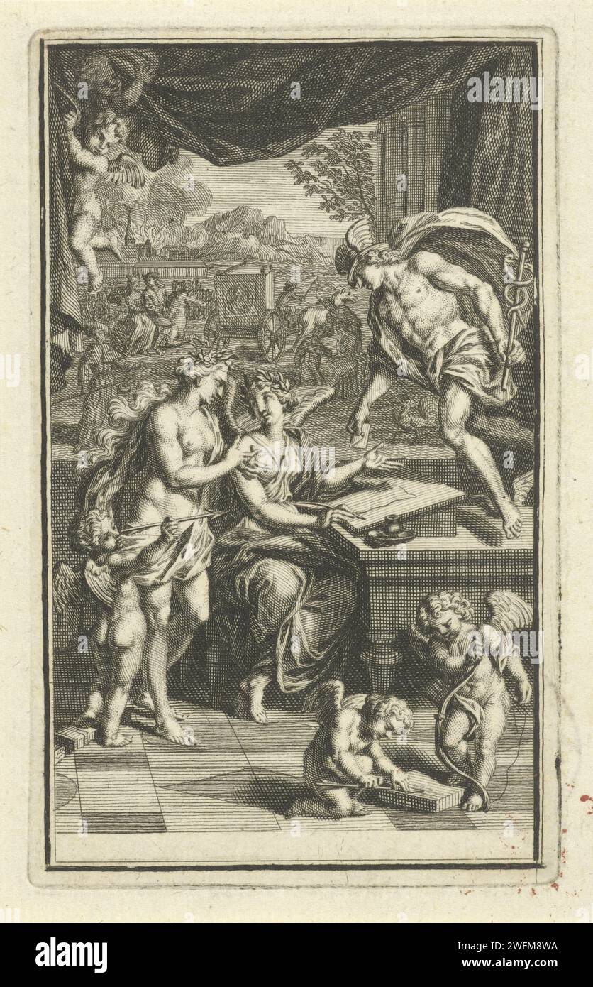 History receives inspiration from Love and Mercury, Bernard Picart ...