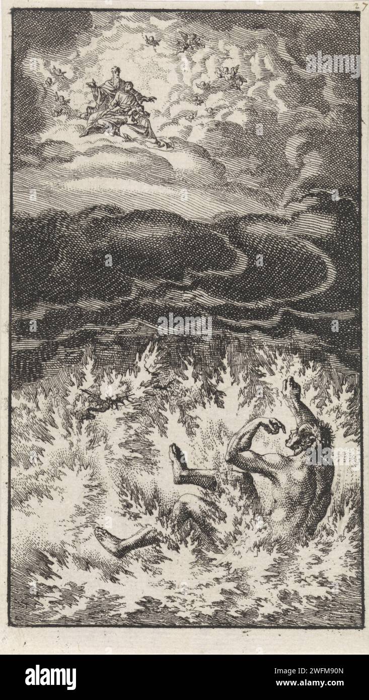 Lazarus in Abrahams shot and the rich man in hell, Jan Luyken, 1712 ...
