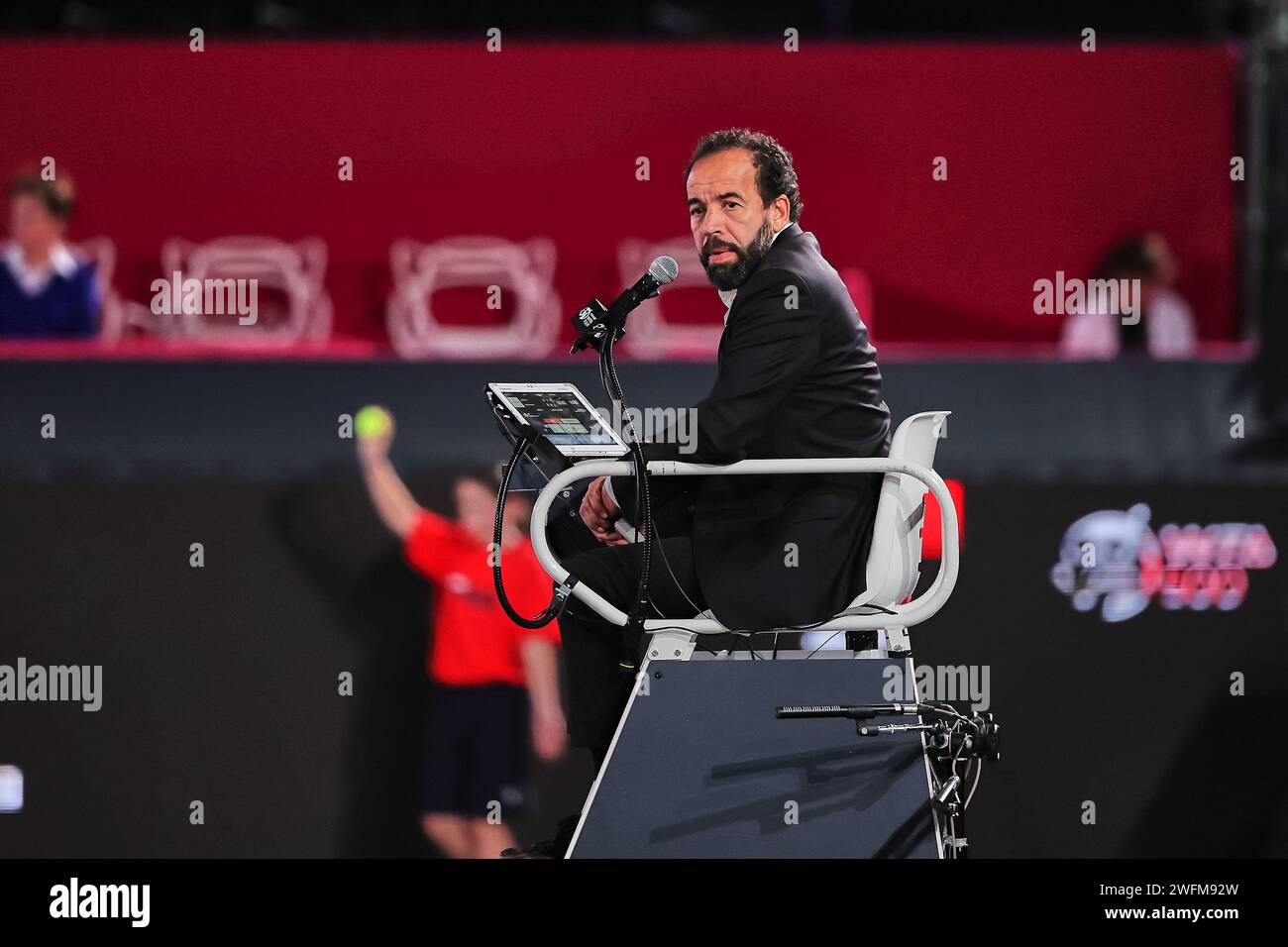 Linz, Upper Austria, Austria. 31st Jan, 2024. Kader Nouri (FRA) - Chair ...