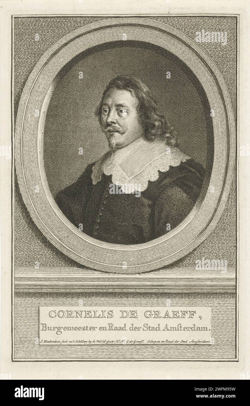 Portrait of Cornelis de Graeff, Jacob Houbraken, 1796 print Portrait of ...