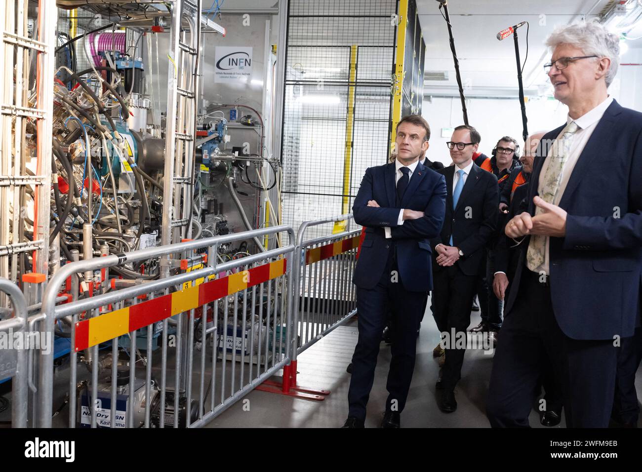 French president Emanuel Macron, Visit the European Spallation Source ...