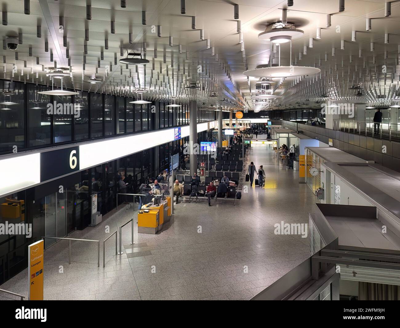 HANNOVER, GERMANY, JANUARY 31, 2024. Inside the A Terminal of Hannover ...