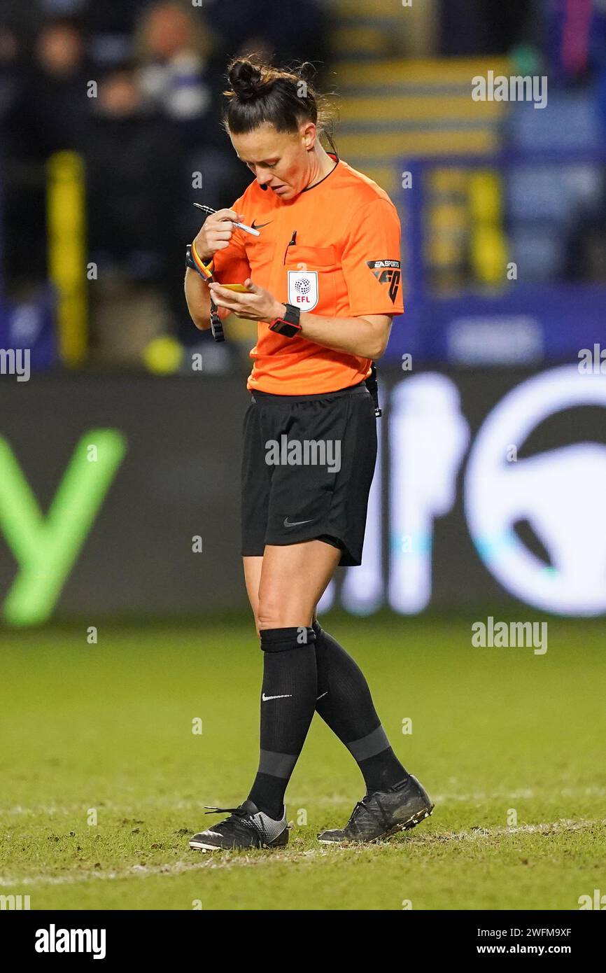 Sheffield, UK. 31st Jan, 2024. Referee Rebecca Welch during the ...