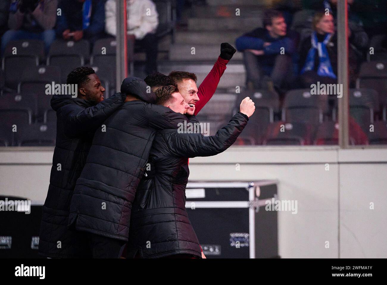 Berlin, Deutschland. 31st Jan, 2024. jubelt nach Tor Filip Kaloc (1. FC ...