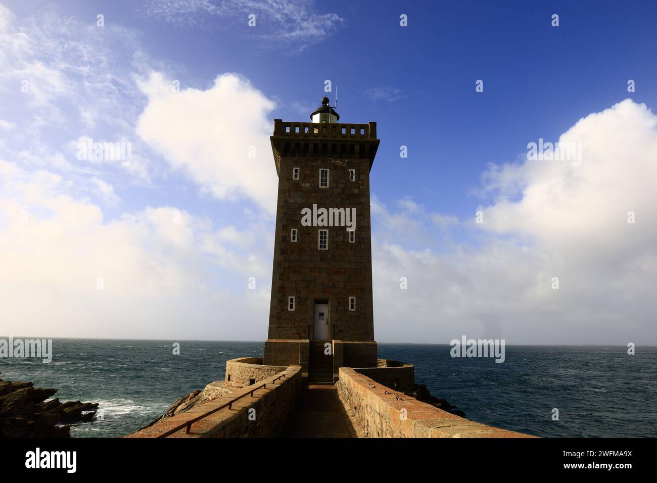 The lighthouse of Kermorvan is located northwest of the port of Conquet ...