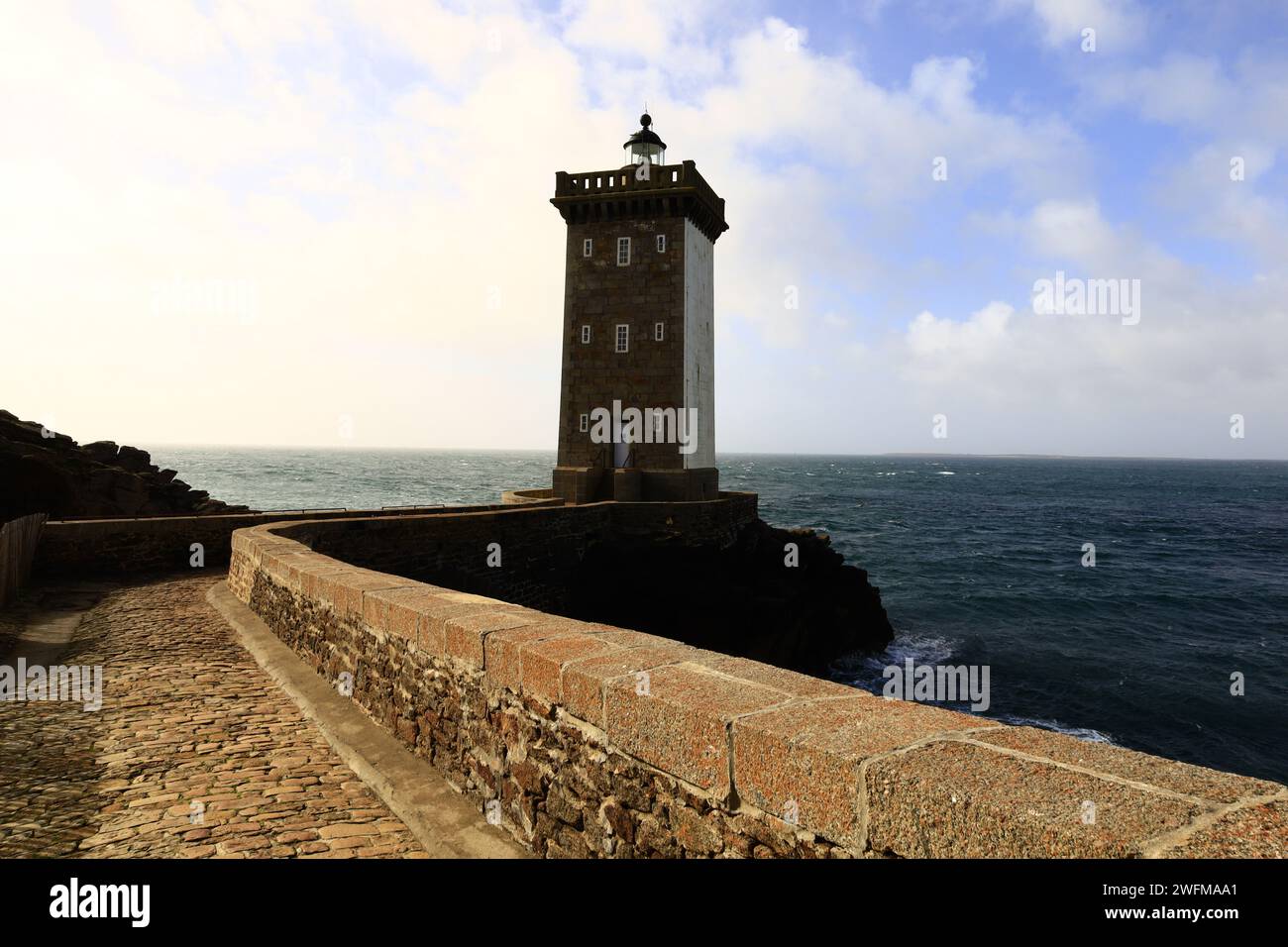 The lighthouse of Kermorvan is located northwest of the port of Conquet ...