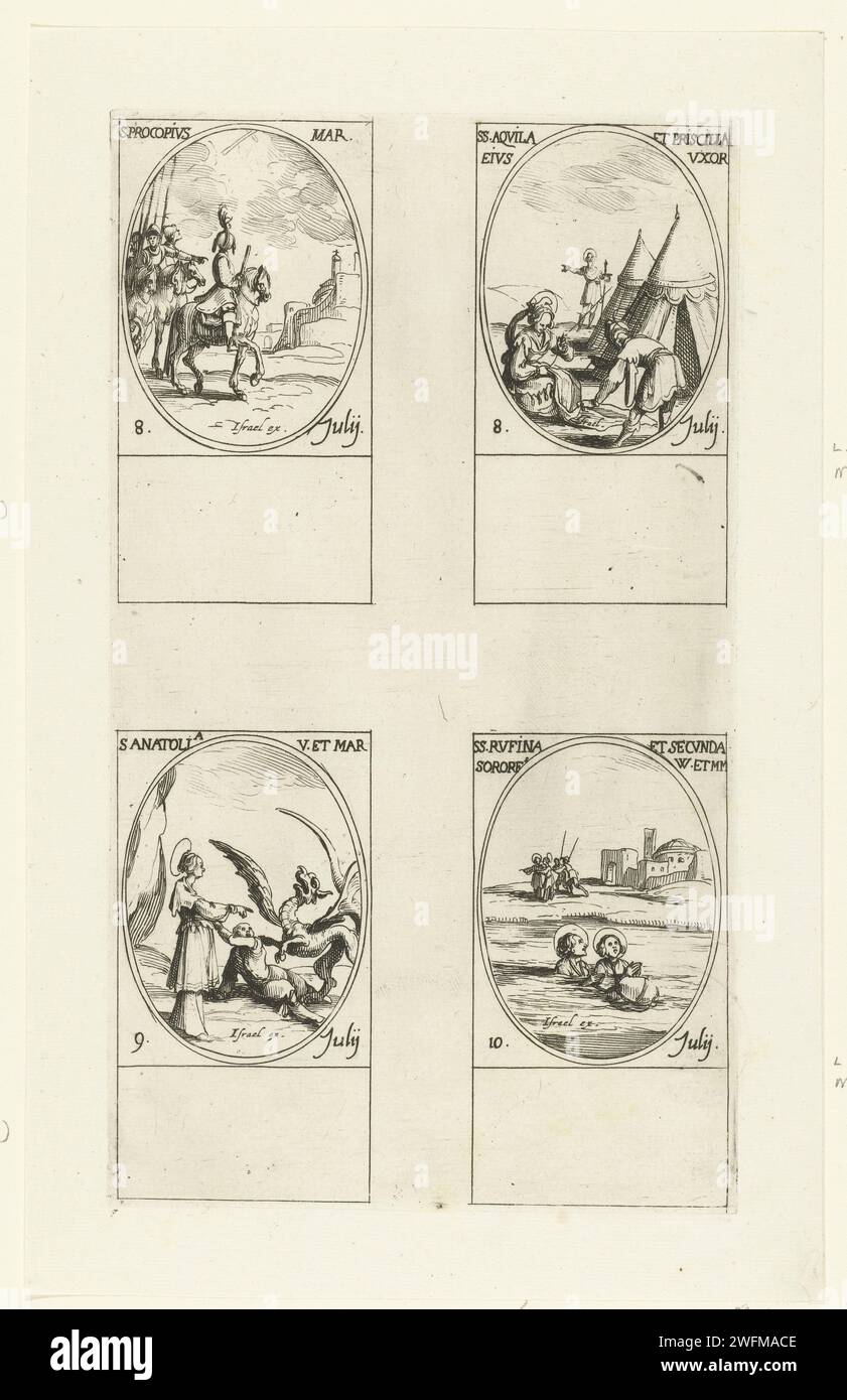 Holy Procopius of Caesarea, Saint Aquila and Holy Priscilla van Rome ...