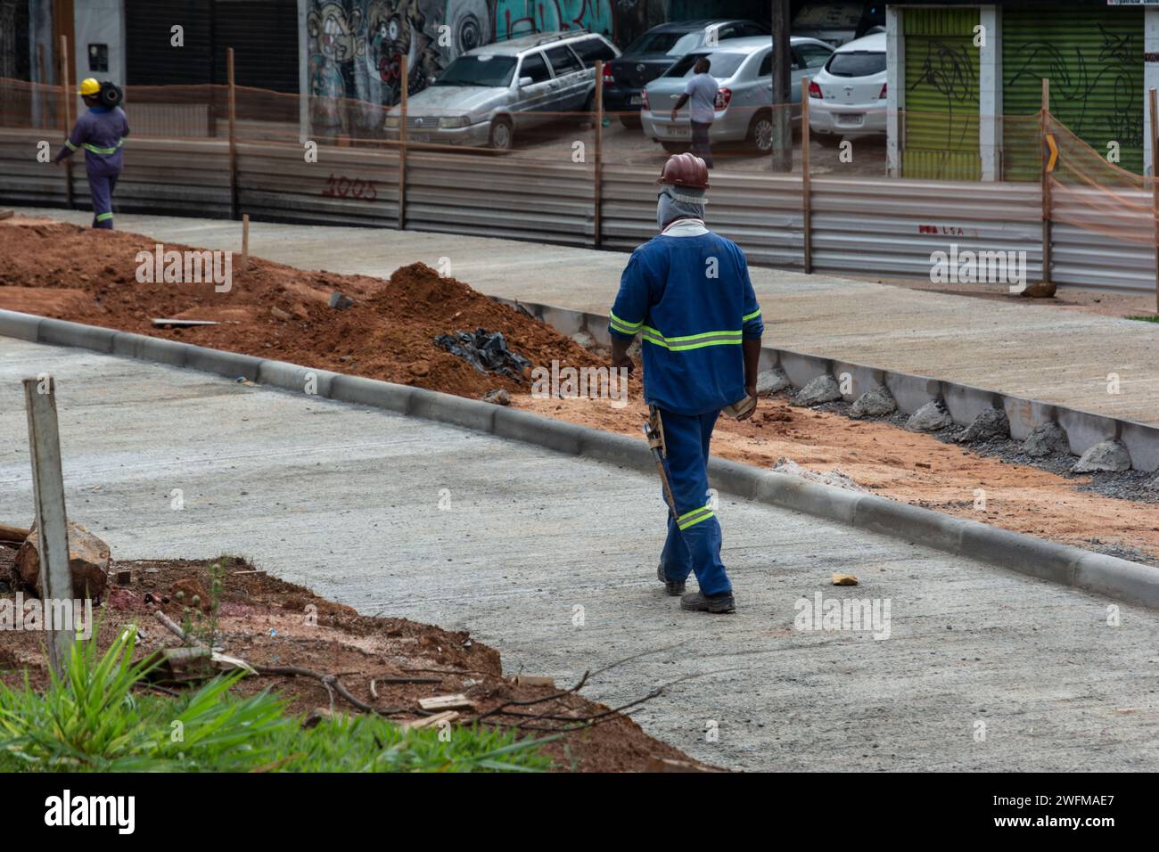 Salvador, Bahia, Brazil - January 25, 2024: View of the BRT transport ...