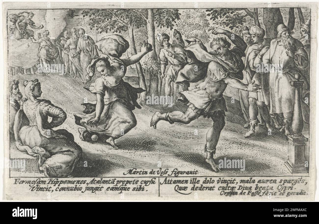 Atalanta and Hippomenes, Crispijn van de Passe (I), After Maerten de ...