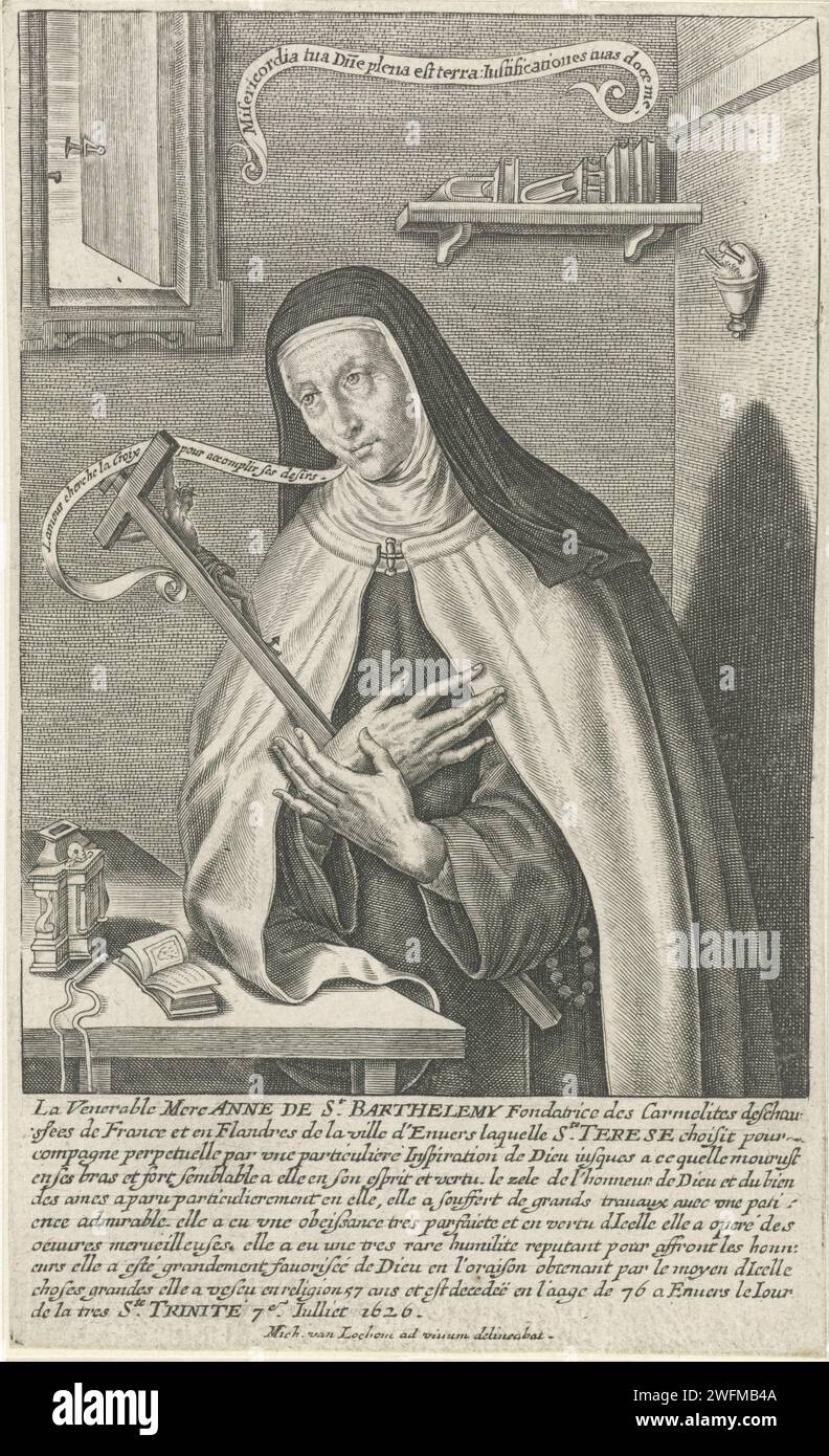 Anna van St. Bartholomeus, Michel van Lochom, 1611 - 1647 print The ...