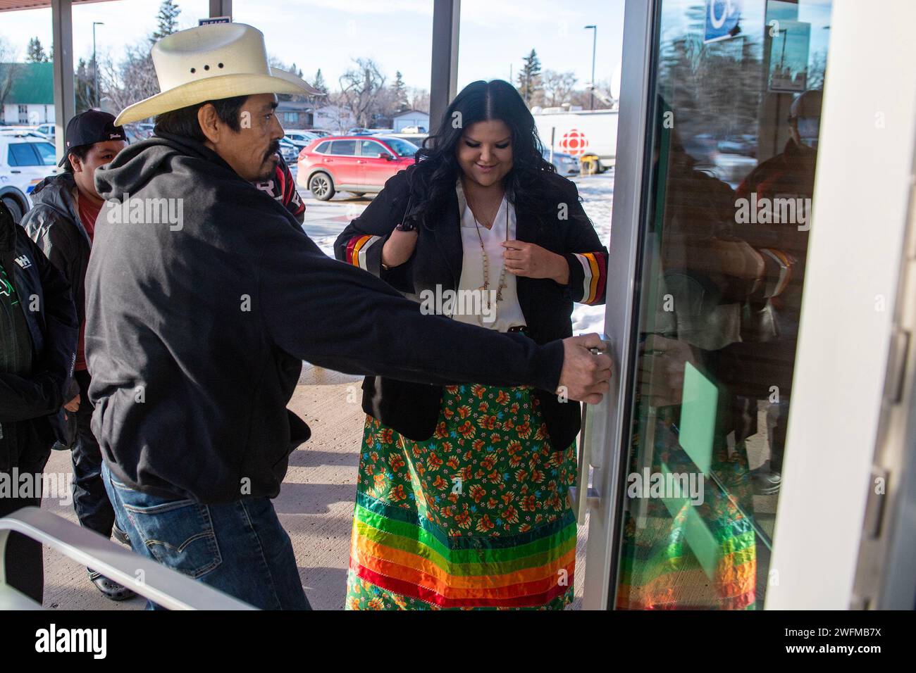 Melfort, Can. 31st Jan, 2024. Brian (Buggy) Burns, left, whose wife ...