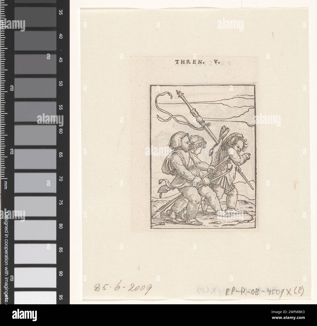 Three children with a staff and arrow and arch, Hans Holbein (II), 1547 ...