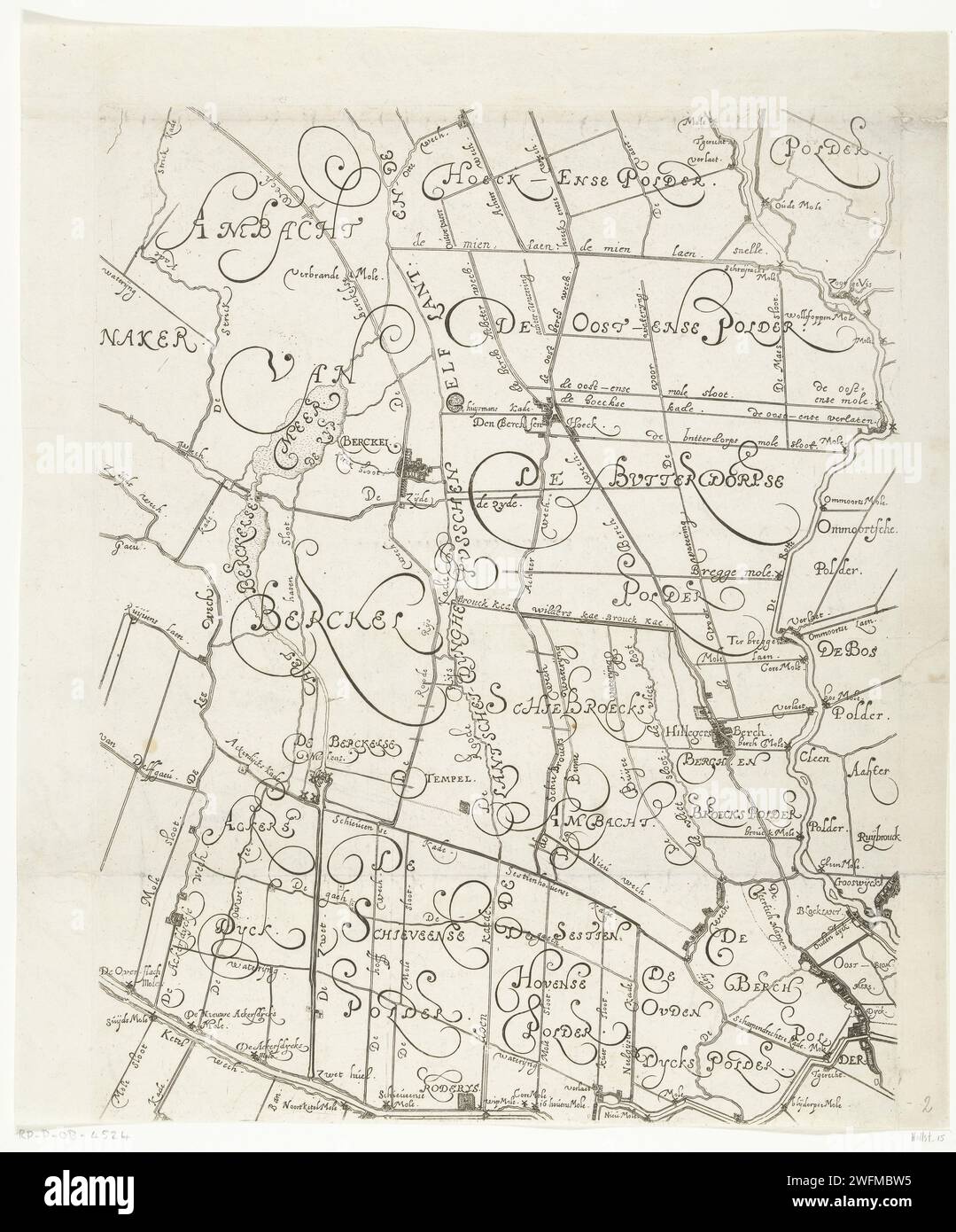 Map of Delfland (leaf in the middle right), Floris Balthasarsz. Van ...