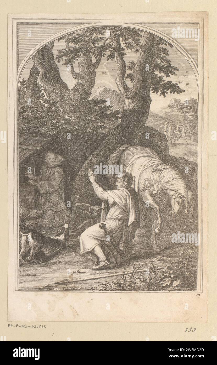 Ontmoetting Tunsen of Heilige Bruno in Count Roger, François Chauveau ...