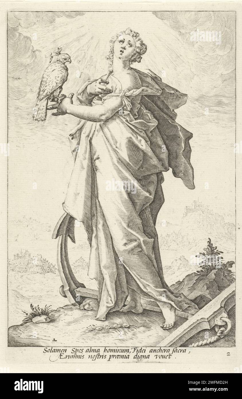 Hoop (Spes), Jacob Matham (attributed to), after Hendrick Goltzius ...