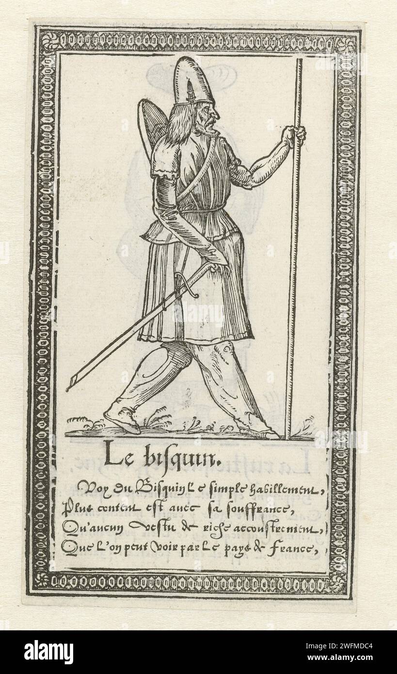 Man in Basque traditional costume, François Desprez, 1562 print Paris ...