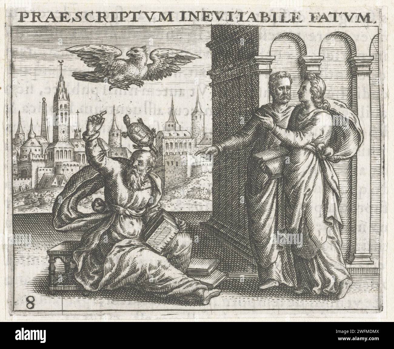 The death of Aischylos, Theodor de Bry, after Jean Jacques Boissard ...