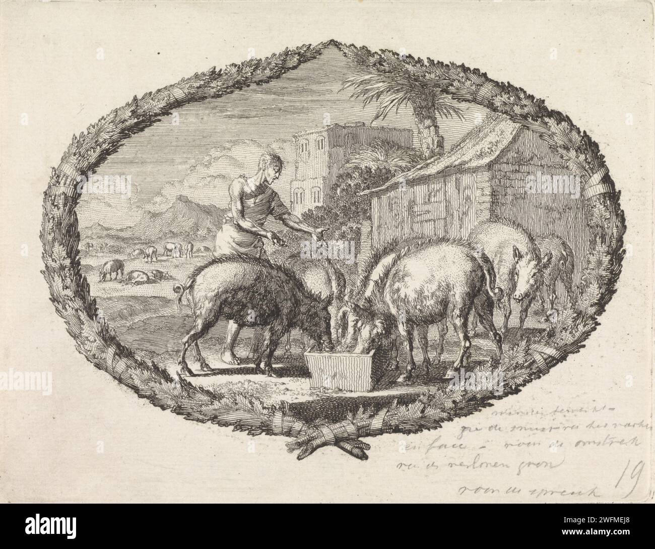 The Lost Son As Pig Heard, Jan Luyken, 1700 print A performance in a ...