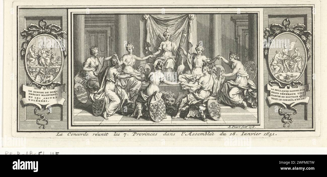 Eendracht unites the seven provinces in the States General, 1651 ...