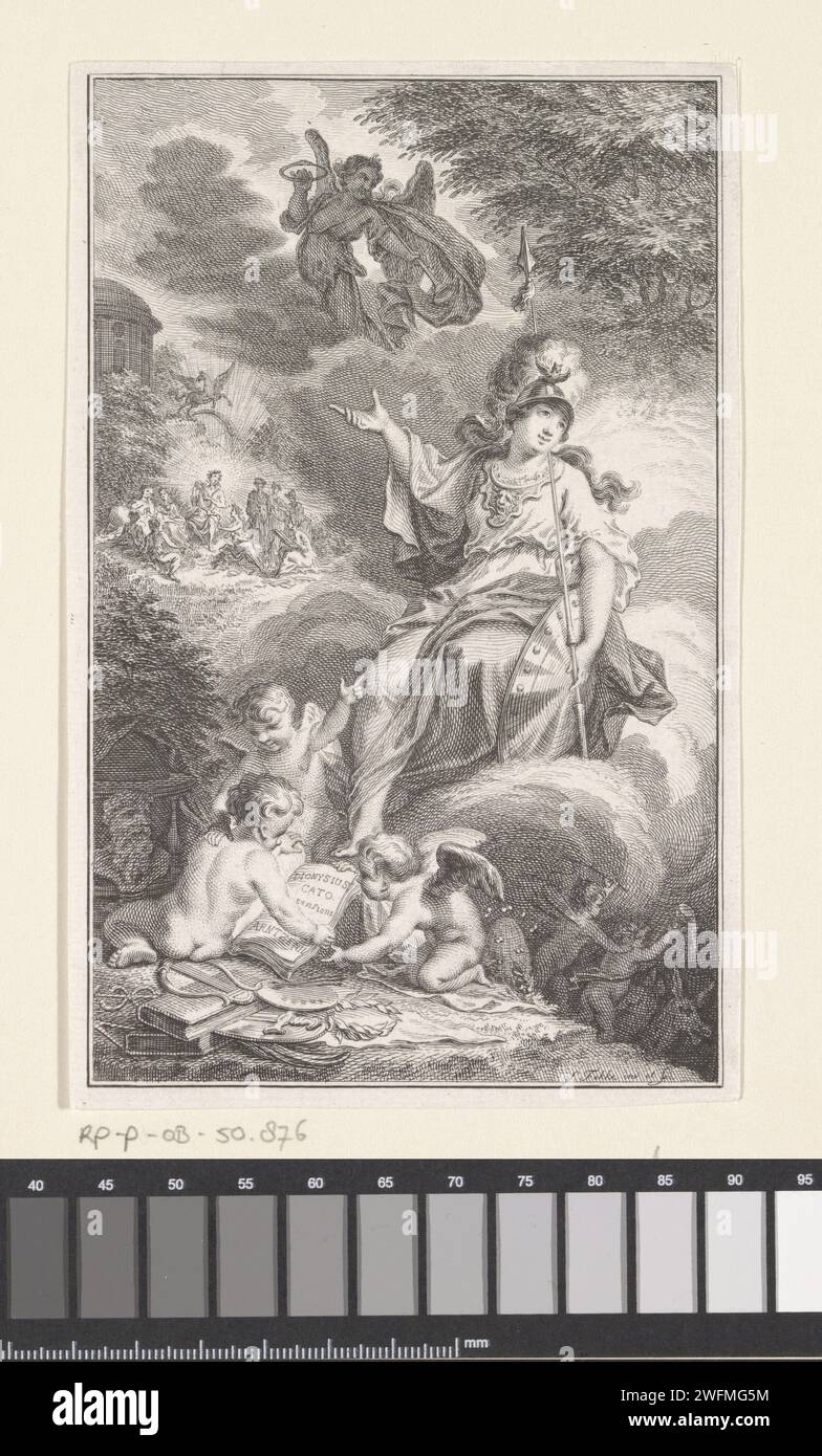 Minerva and Apollo with his muses, Simon Fokke, 1722 - 1784 print ...