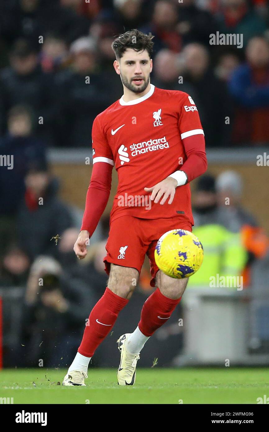 Liverpool, UK. 31st Jan, 2024. Dominik Szoboszlai of Liverpool. Premier ...