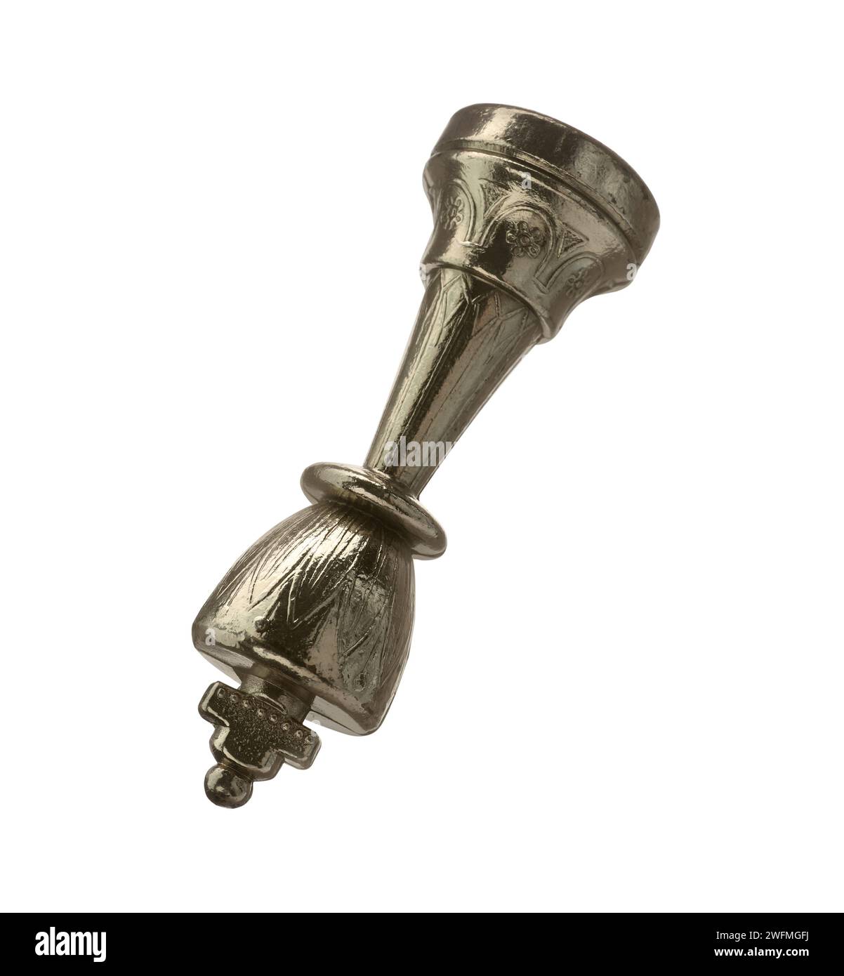 One golden chess king isolated on white Stock Photo - Alamy