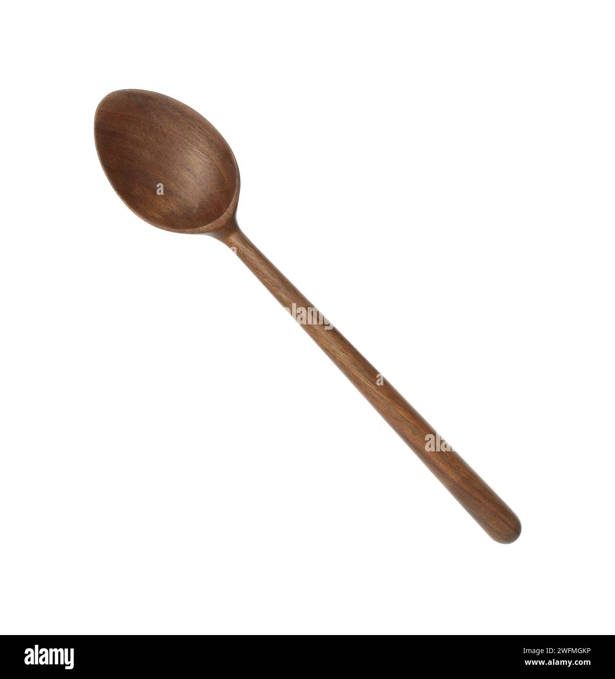 One empty wooden spoon isolated on white Stock Photo - Alamy