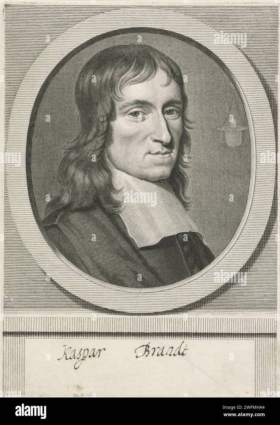 Portrait of Geeraert Brandt (II), Jan van Munnickhuysen, after Michiel ...