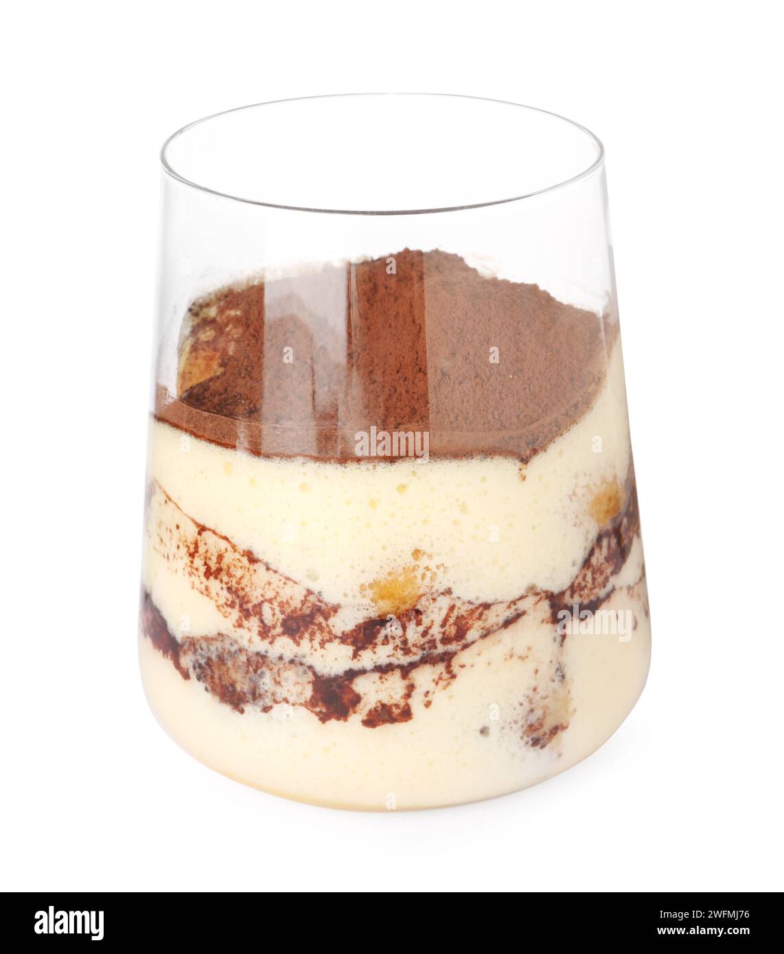 Delicious tiramisu in glass isolated on white Stock Photo - Alamy