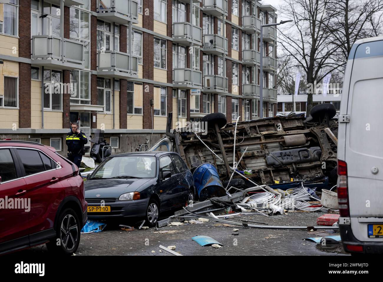 ROTTERDAM - The place where an explosion took place in a building on ...