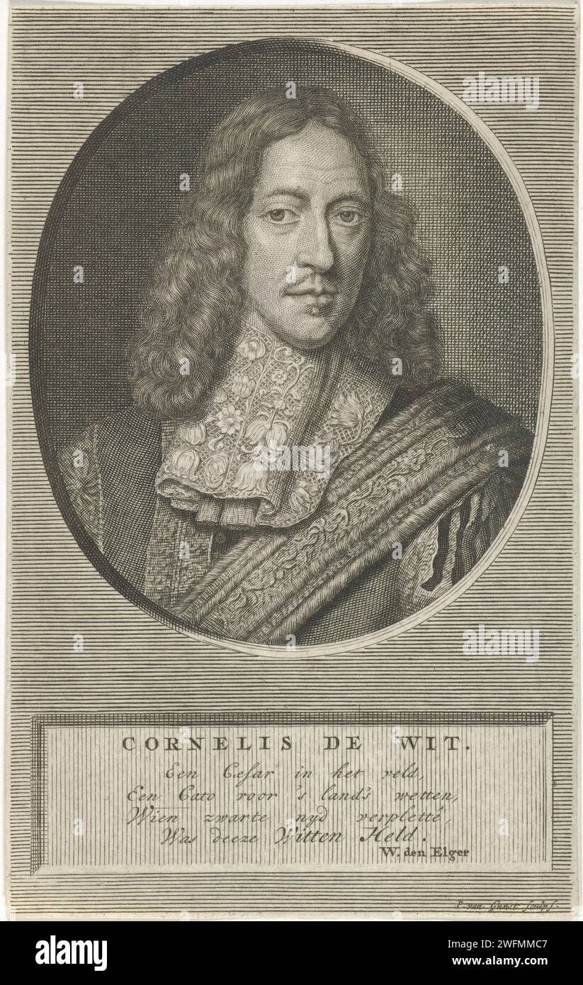 Portrait of Cornelis de Witt, Pieter van Gunst, c. 1669 - 1731 print ...