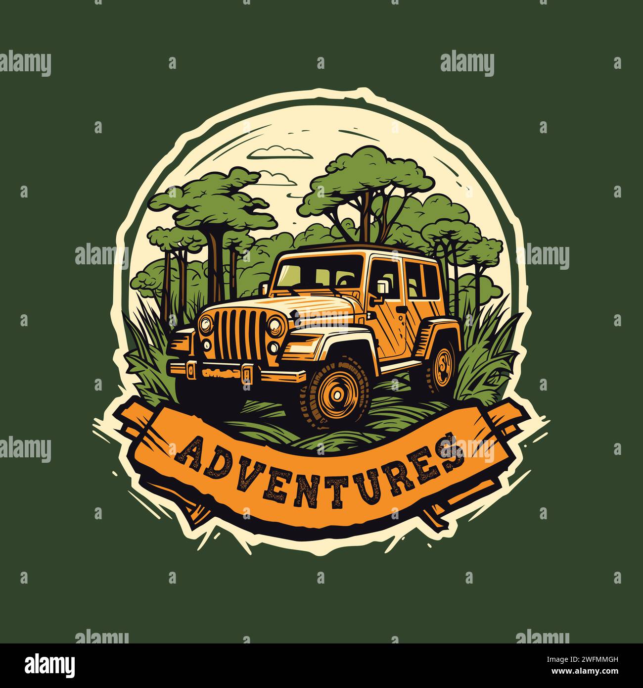 Expedition into the jungle Stock Vector Images - Alamy