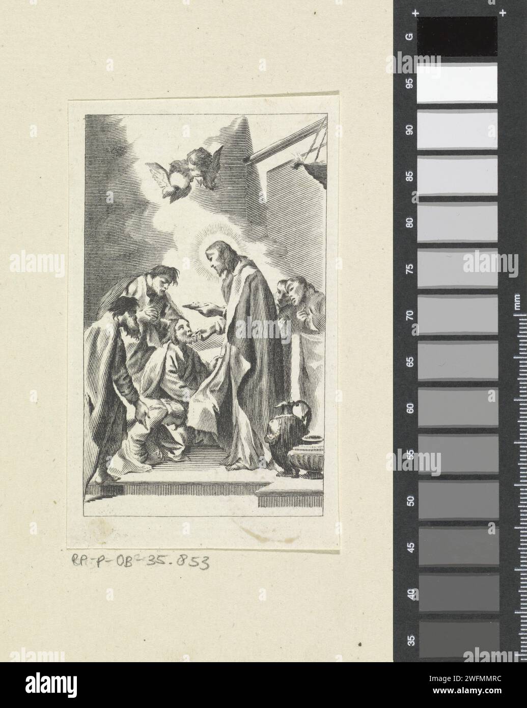 Communion of the Apostles, Giovanni Cattini (attributed to), 1740 print ...