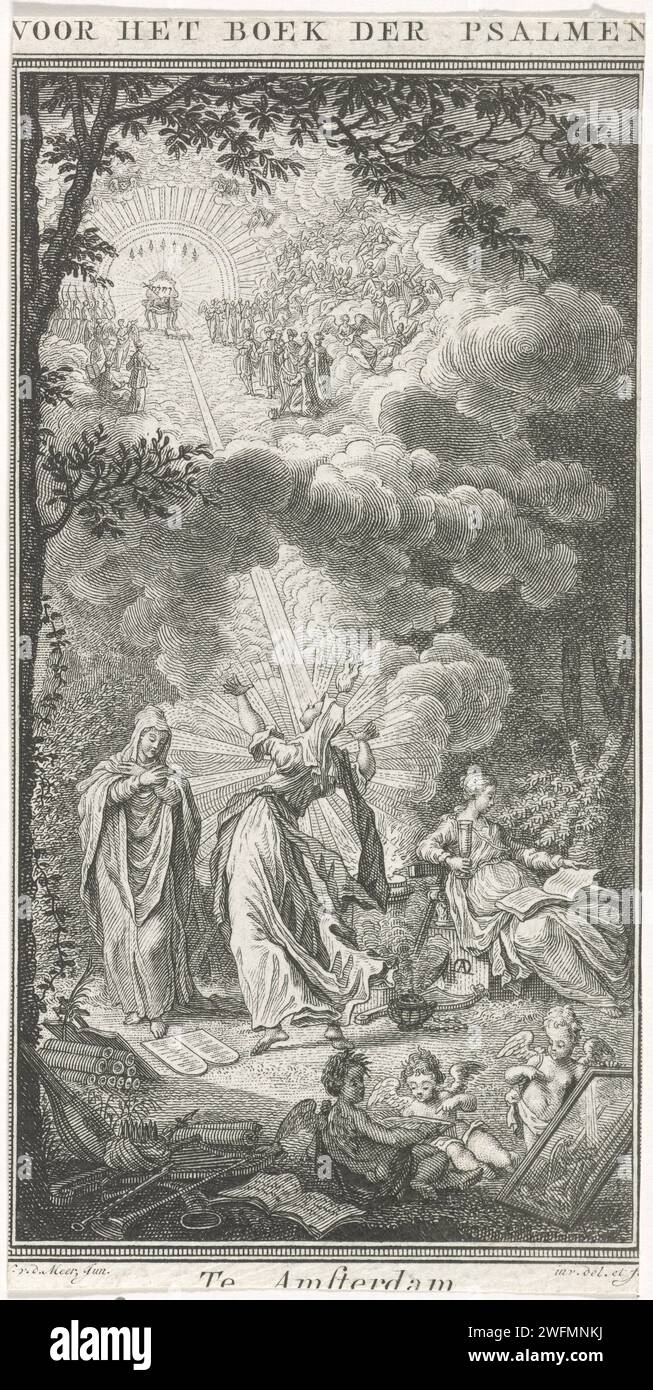 Divine inspiration looking up to heaven, Noah van der Meer (II), 1775 ...