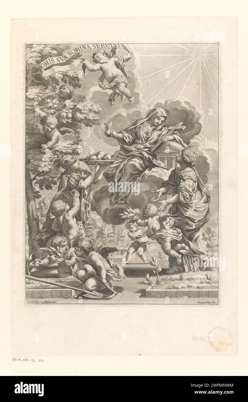 Allegorical representation with the nobility and the Divine wisdom that ...