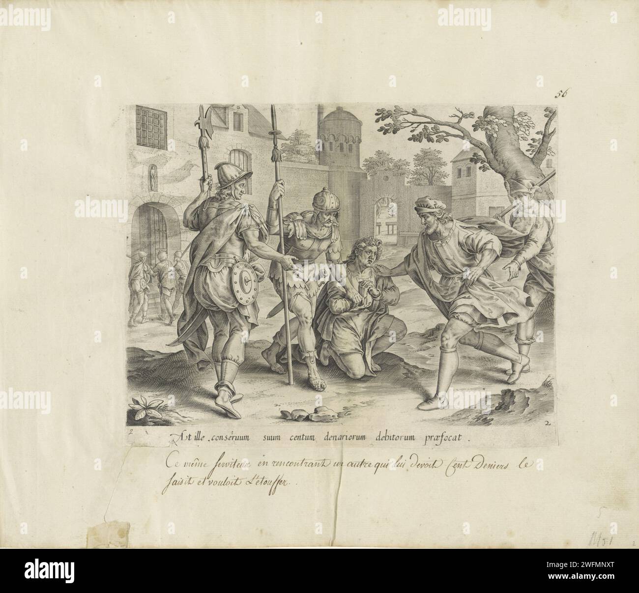 The grafting servant lets his debtor imprison, Anonymous, 1585 print ...