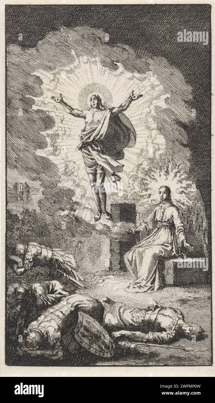 Resurrection of Christ, Jan Luyken, 1712 print Amsterdam paper etching ...