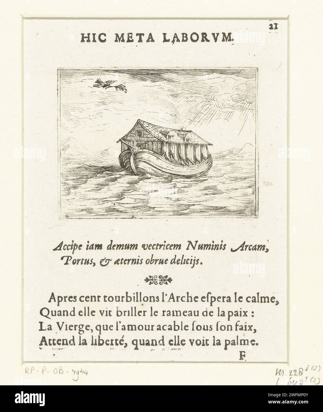De Ark van Noah, Jacques Callot, 1625 - 1629 print Presentation of Noah ...