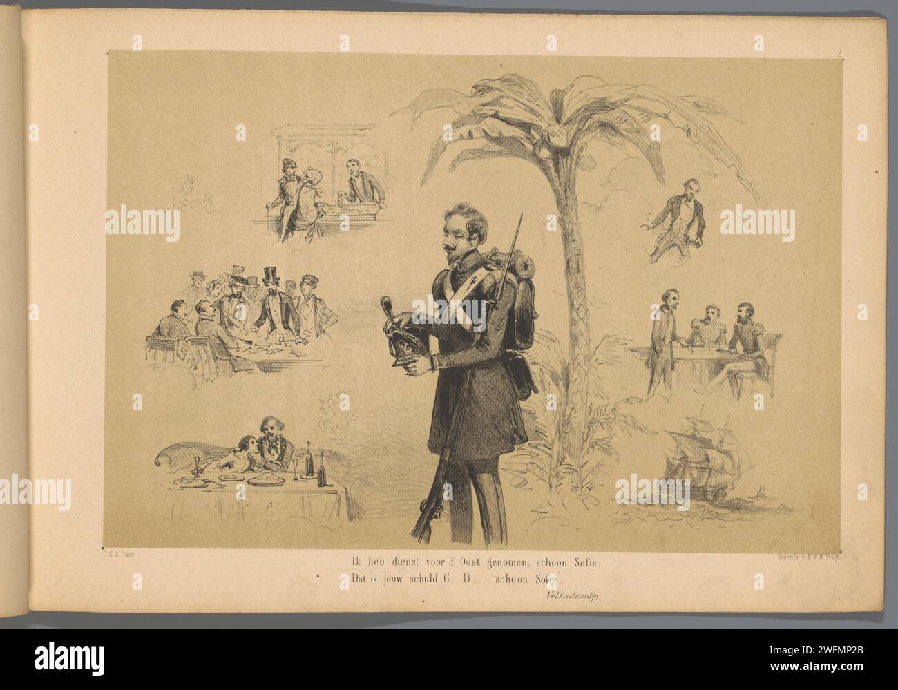 Soldier in the Dutch East Indies, Carel Christiaan Antony Last, c. 1836 ...