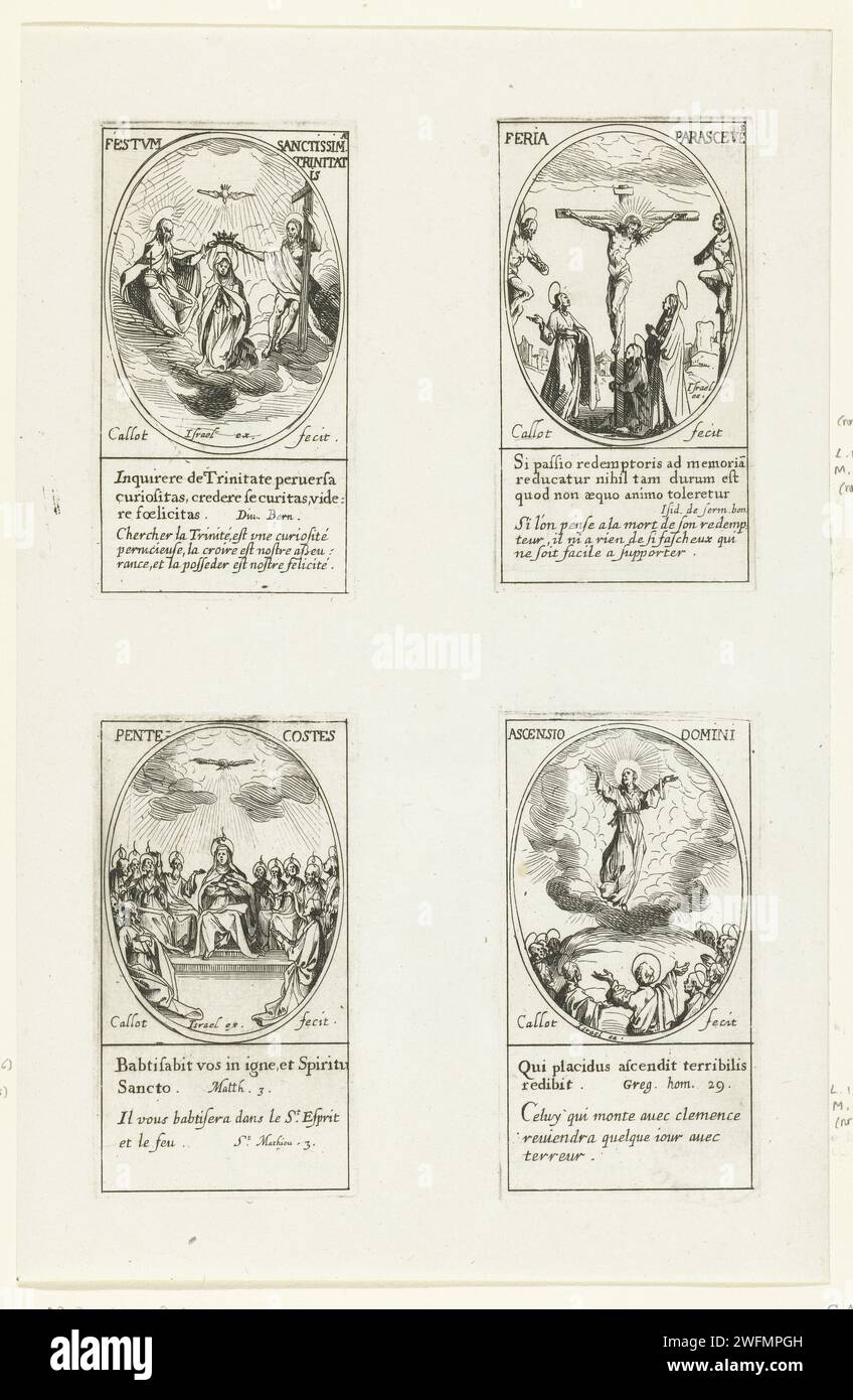 The crucifixion with the holy trinity above hi-res stock photography ...