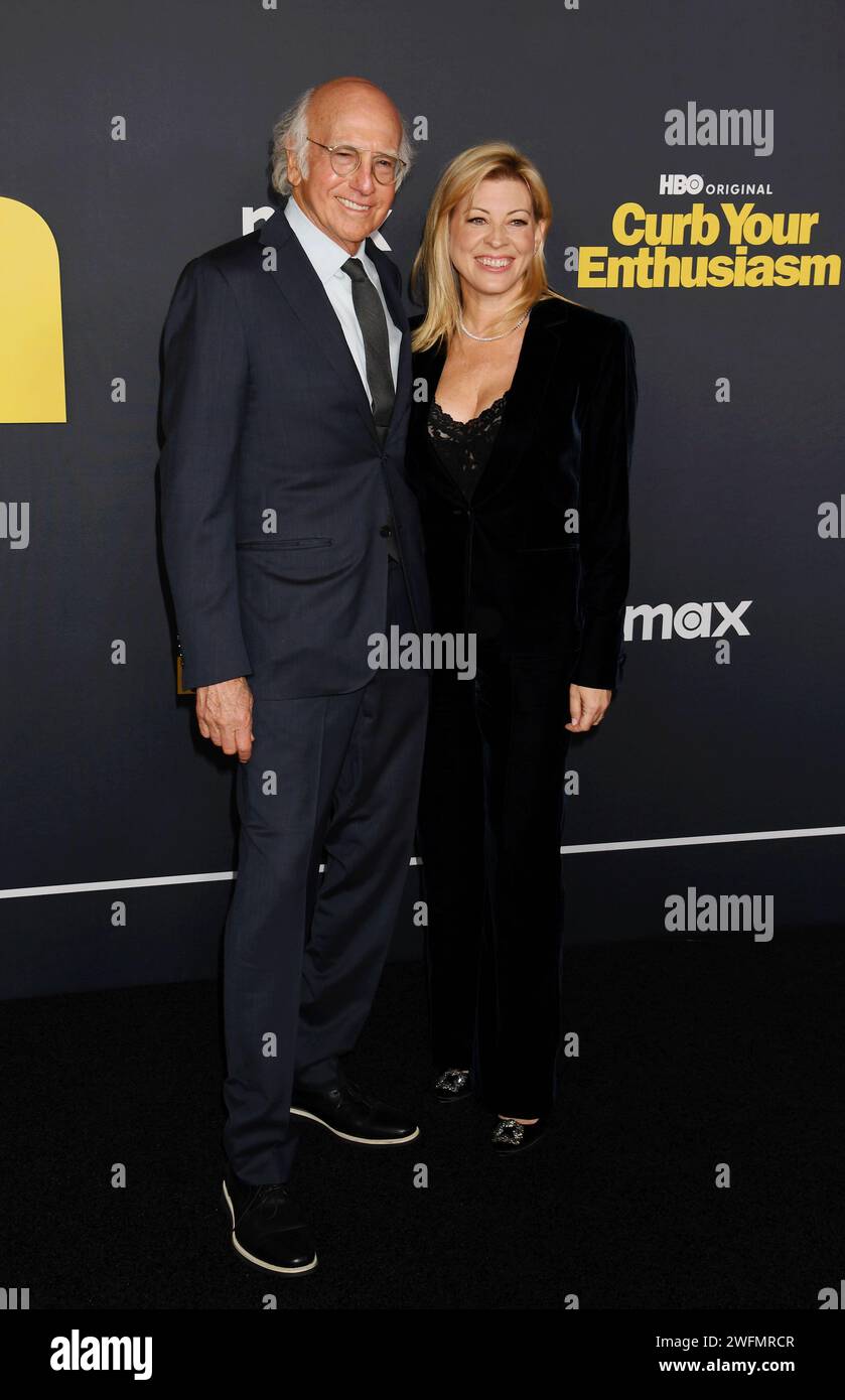 LOS ANGELES, CALIFORNIA - JANUARY 30: (L-R) Larry David and Ashley ...