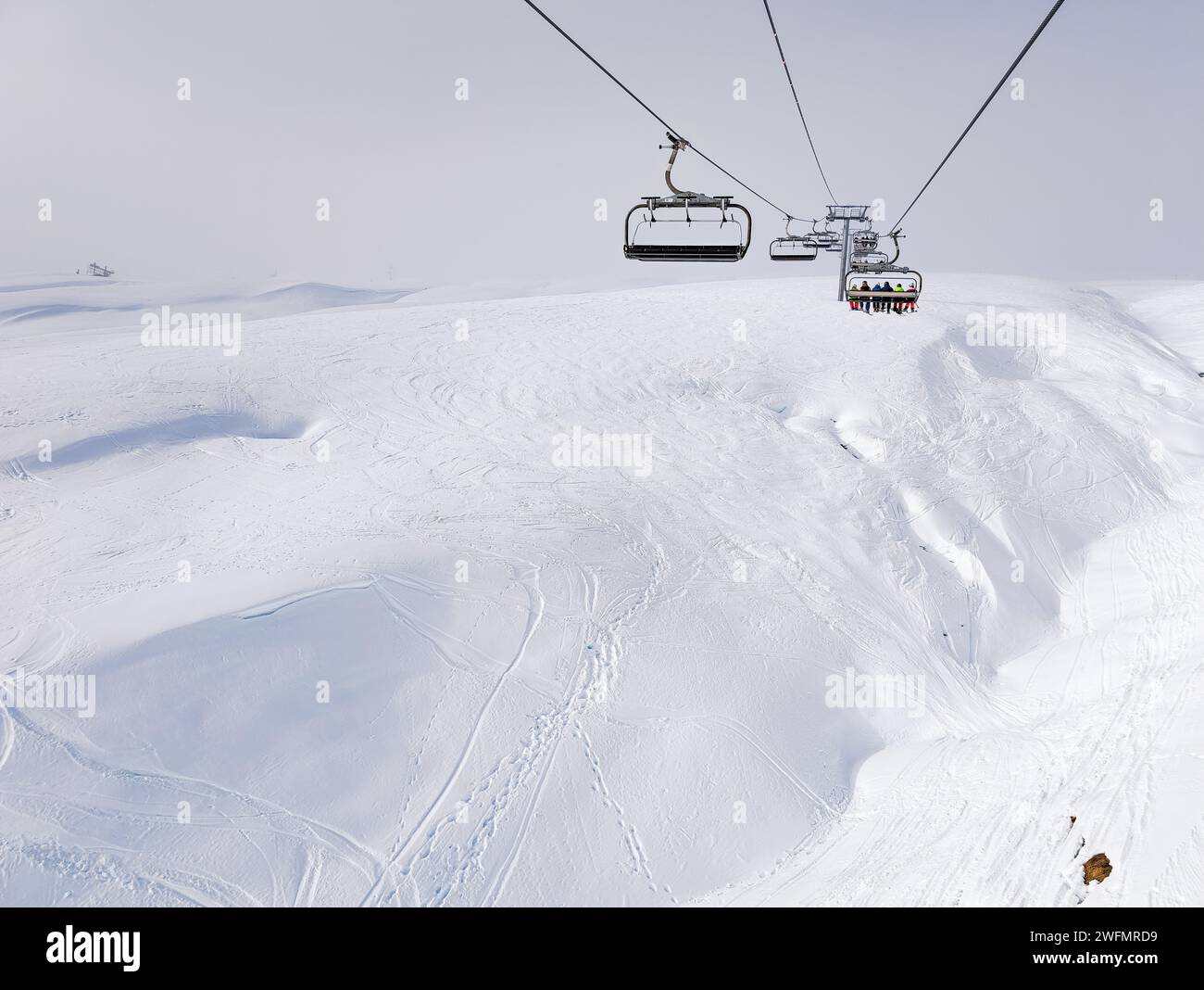 Winter mountains and skiing in Les Contamines Montjoie, French alps ...