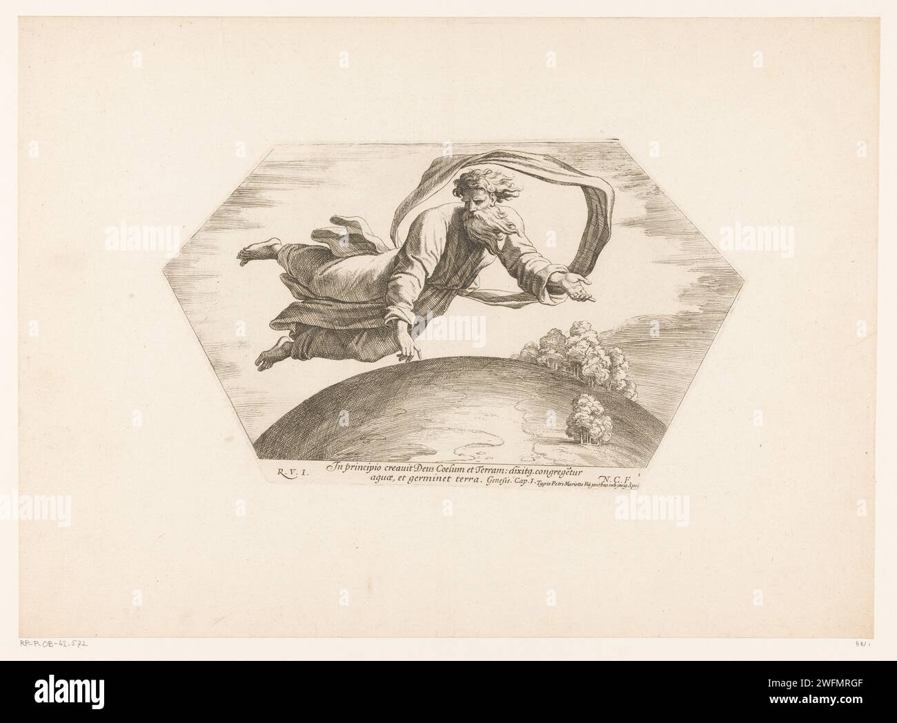 God creates heaven and earth, Nicolas Chaperon, After Rafaël, 1649 ...