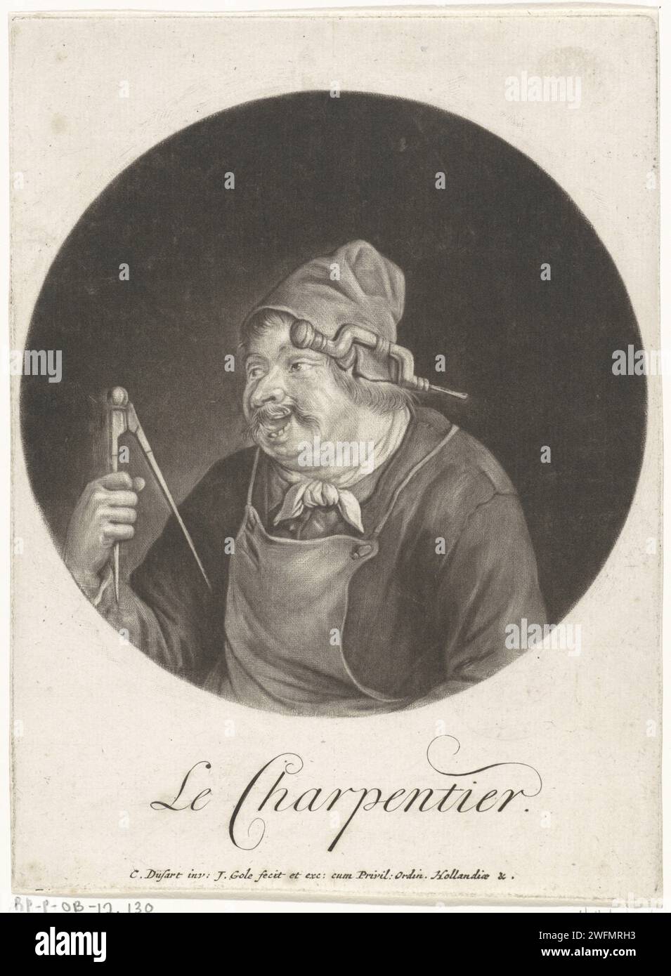 Timmerman, Jacob Gole, after Cornelis Dusart, 1670 - 1724 print A ...