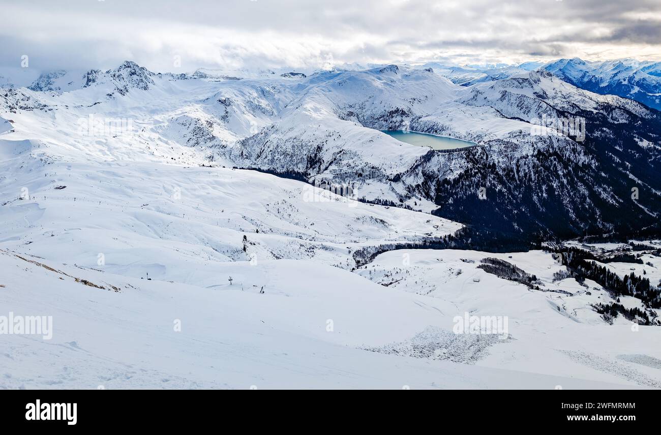 Alpine resort of contamines montjoie hi-res stock photography and ...